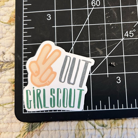 Design | Peace Out Girl Scout Sticker | Poshmark